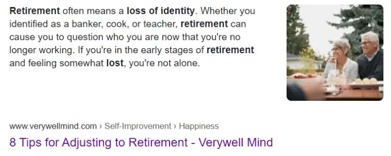 Dealing with Loss of Identity After Retirement